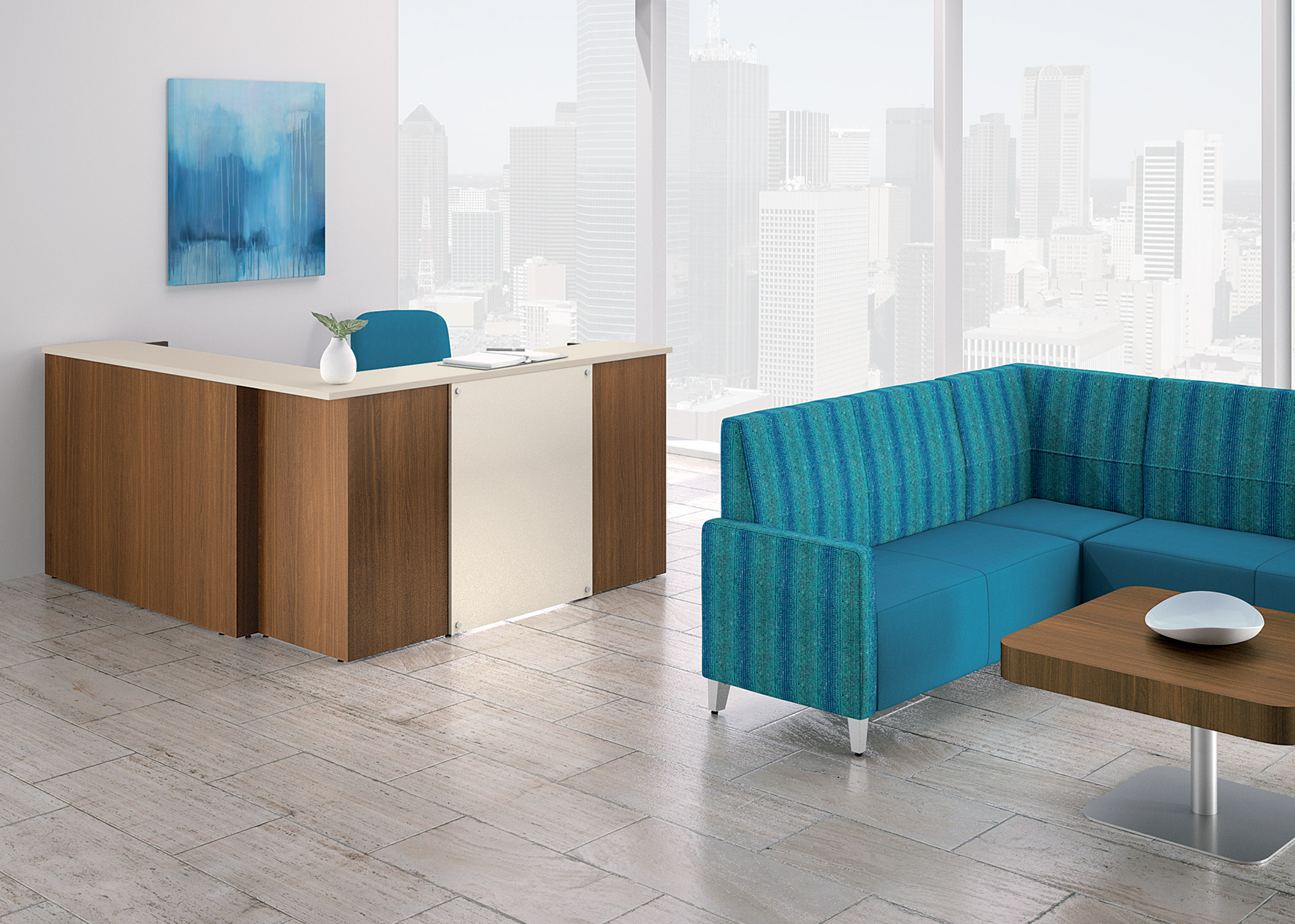 Waveworks Desking System by National - OEC Business Interiors