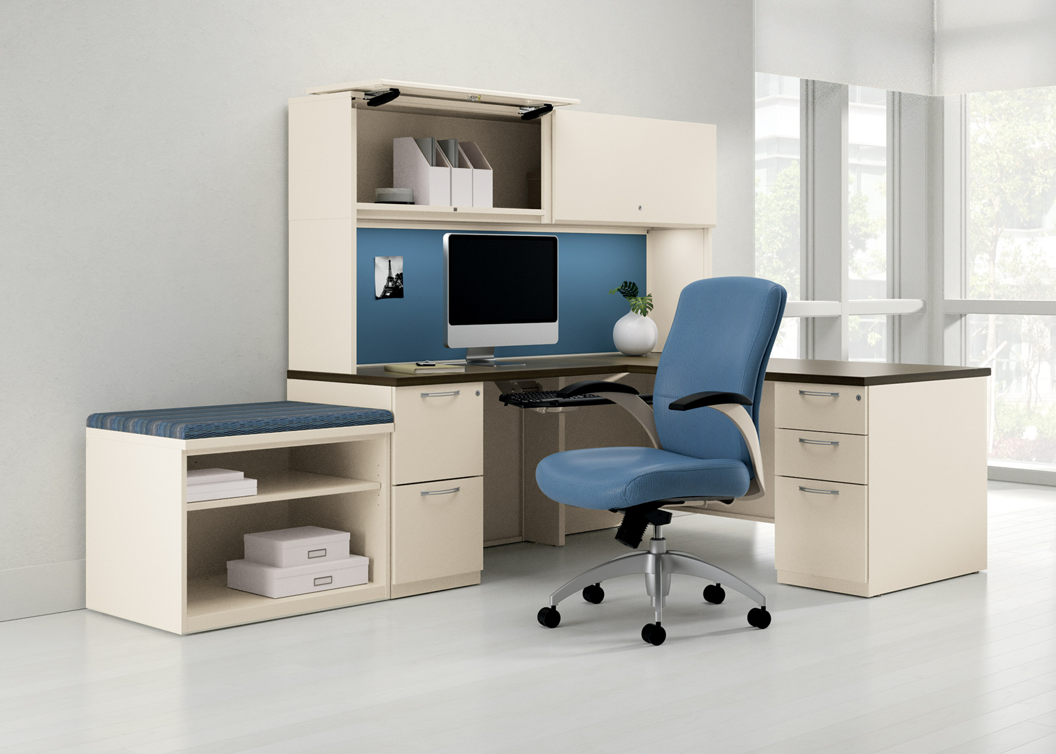 Waveworks Desking System by National - OEC Business Interiors