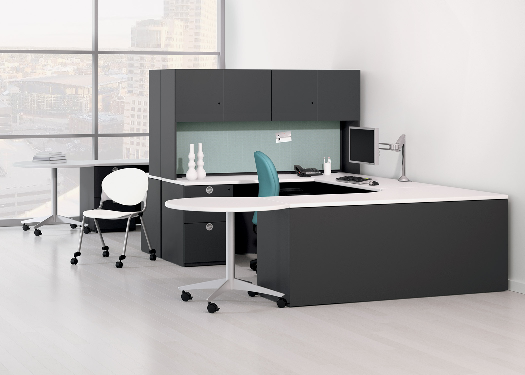 Waveworks Desking System by National - OEC Business Interiors