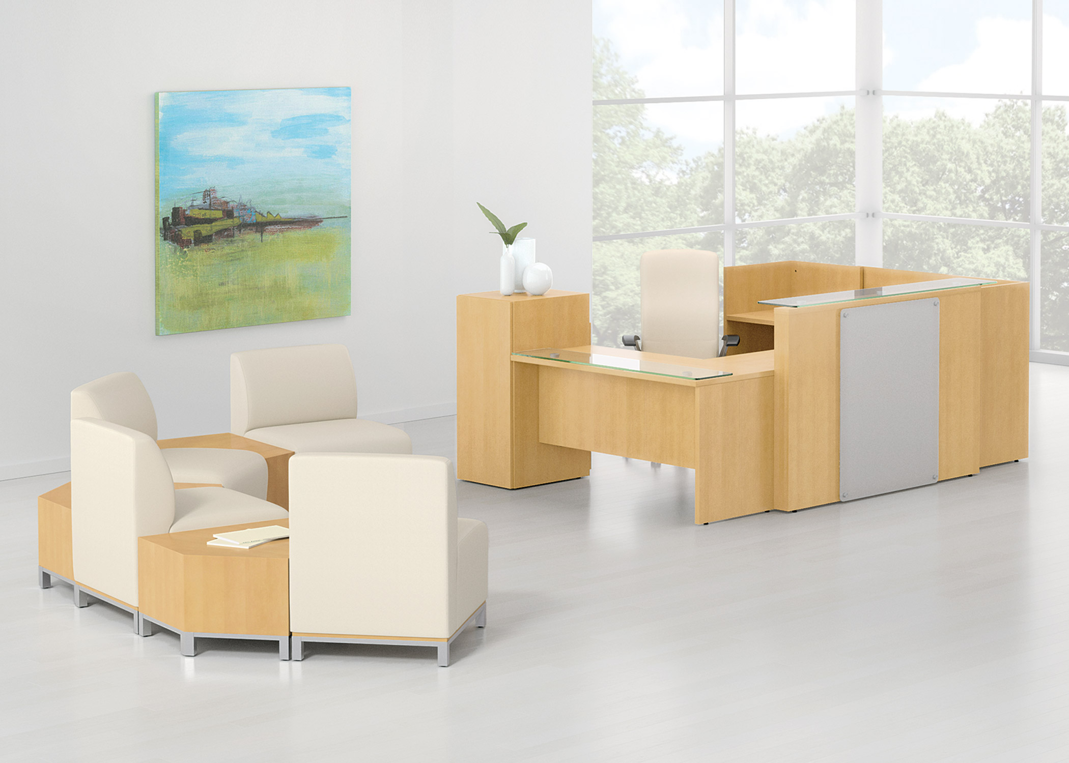 Waveworks Desking System by National - OEC Business Interiors